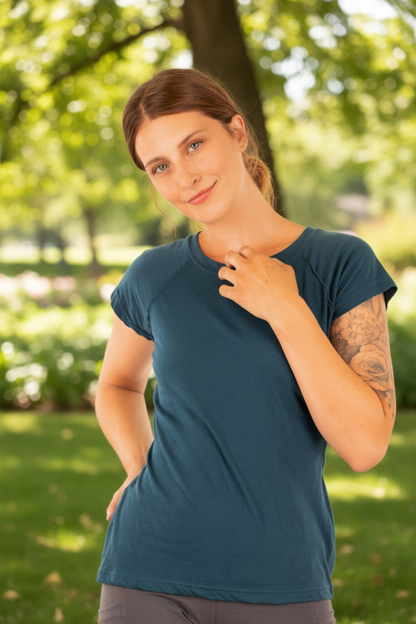 YB-18S - IKOBI SHORT: Organic Cotton Raglan Sleeve T-shirt – YETI LOVE