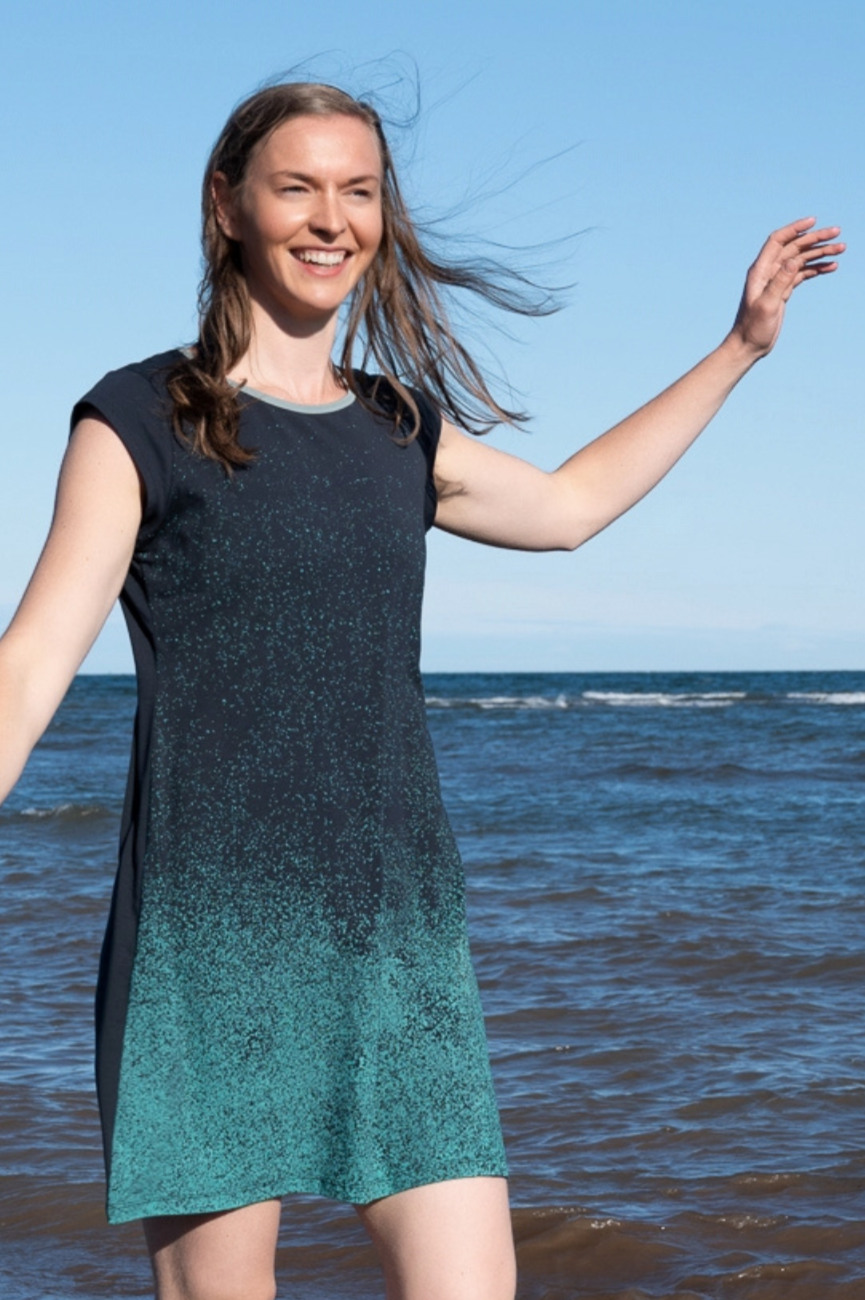 09-IZU: Organic Cotton Faded Spray Dress – YETI LOVE